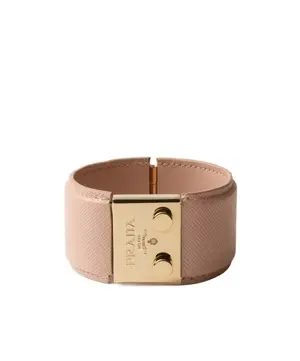 Prada Logo Cuff Bracelet - Pink