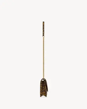 Saint Laurent Cassandre Envelope Chain Wallet In Canvas