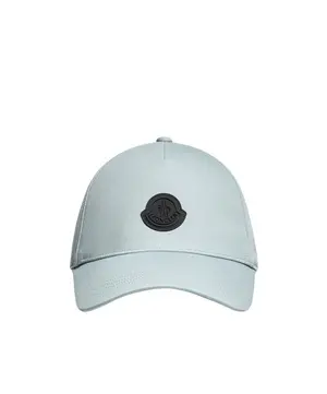 Moncler Cotton Gabardine Baseball Cap - Aqua