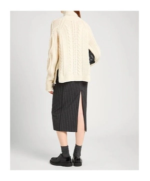 MAXCO. Cable Knit Turtleneck Sweater