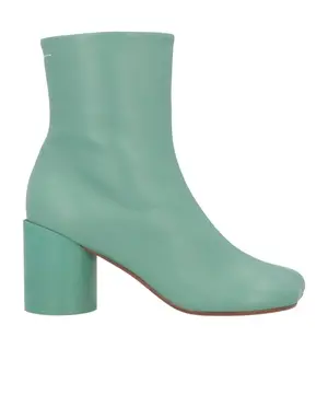 MAISON MARGIELA Minimalist Genuine Leather Ankle Boots - Green