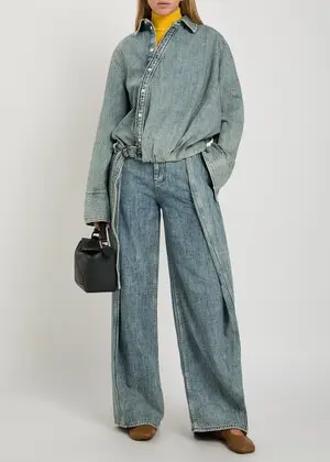 Loewe Draped Belted Denim Shirt