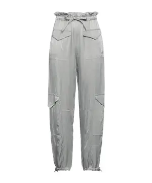 GANNI Plain Colour Cargo Pants - Gray