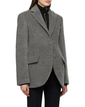 JIL SANDER Long-sleeved Knitted Top With Half-zip - Black