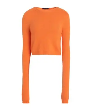 MAXCO. Lightweight Knit Crew Neck Long Sleeve Top - Orange