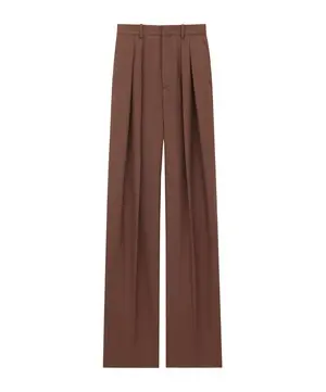 Saint Laurent Wide-leg Wool Gabardine Trousers