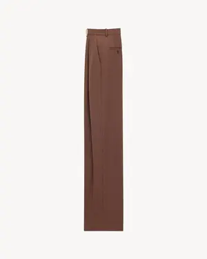 Saint Laurent Wide-leg Wool Gabardine Trousers