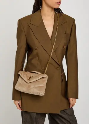 Saint Laurent Suede Crossbody Bag