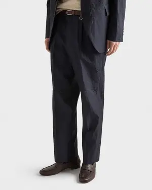 Prada Cotton And Silk Blend Trousers