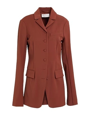 Sportmax Simple Single-breasted Suit Jacket - Brown