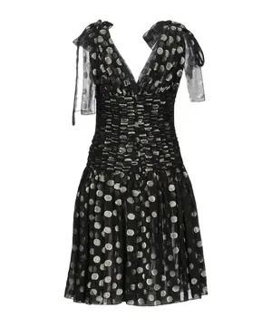 Dolce & Gabbana Polka Dot Sleeveless Dress - Black