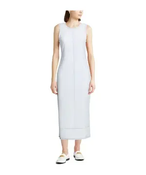 Rag & Bone Sleek Denim-effect Tulle Bodycon Maxi Dress