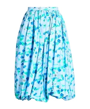Marni Floral Print Balloon Skirt - Blue