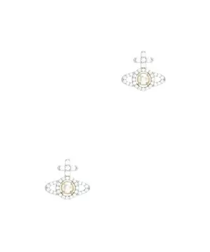 VIVIENNE WESTWOOD Olympia Embellished Orb Stud Earrings - White