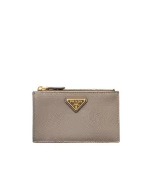 Prada Triangle-logo Zip Card Holder