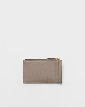 Prada Triangle-logo Zip Card Holder