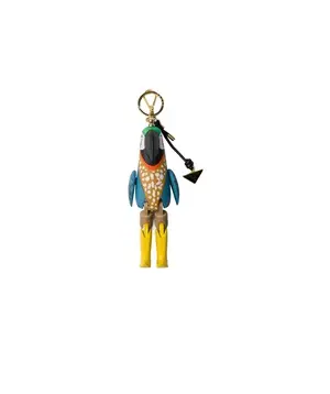 Prada Animal Key Ring Charm With Metal Ring - Multicolor