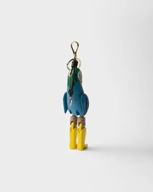 Prada Animal Key Ring Charm With Metal Ring