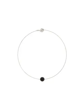 LEMAIRE Brass Necklace With Bead Embellishment - White