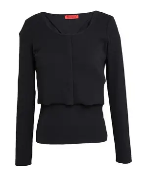 MAXCO. Max&co. Ribbed Jersey Cardigan Set - Black