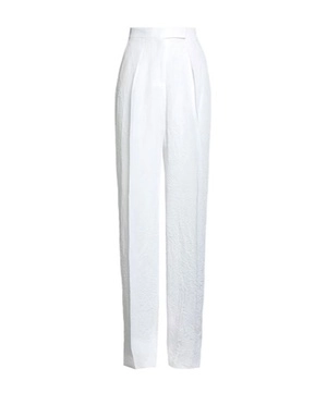 Max Mara High-waisted Seersucker Trousers