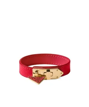 Prada Saffiano Leather Bracelet - Red