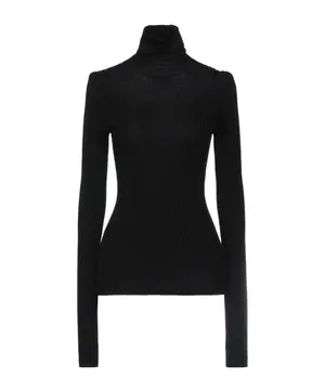 MAISON MARGIELA Solid Color Wool Turtleneck Sweater - Black