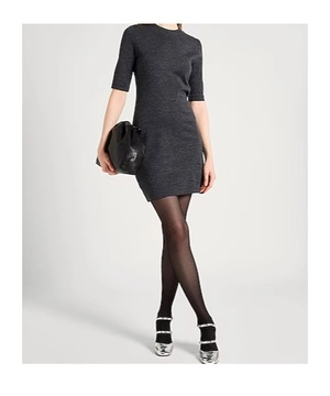 MAXCO. Max&co. Knitted Crewneck Short Sleeve Bodycon Dress