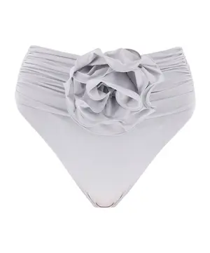 Magda Butrym Magda Butrym High-Waist Bikini Briefs With Floral Embellishment White