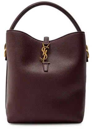 Saint Laurent Litchi Grain Bucket Bag