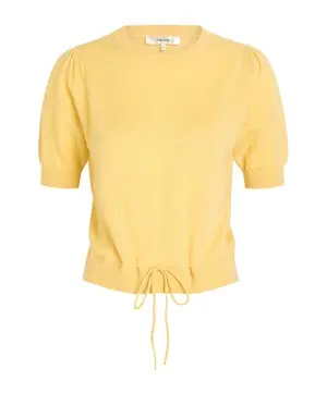 FRAME Crew Neck Drawstring Top