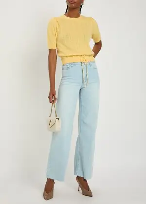 FRAME Crew Neck Drawstring Top