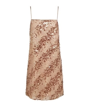 MAXCO. Max&co. Sequin Embellished Square Neck Sleeveless Dress - Nude