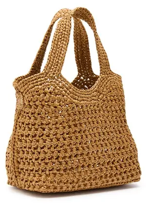 TOD'S Mancini Mini Raffia Top Handle Bag