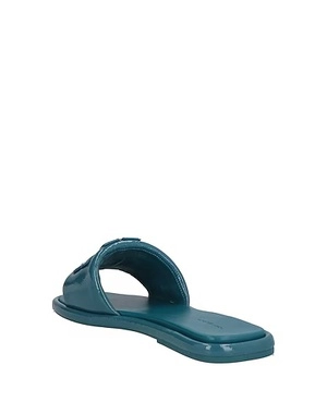 Tory Burch Logo Detail Flat Sandals - Blue