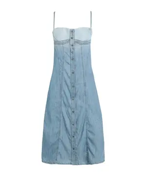 DIESEL® Minimalist Sleeveless Denim Dress - Blue