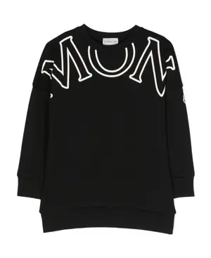 Moncler Logo Print Sweatshirt Dress