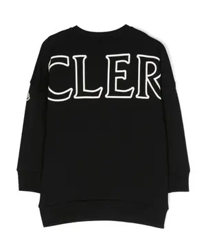 Moncler Logo Print Sweatshirt Dress