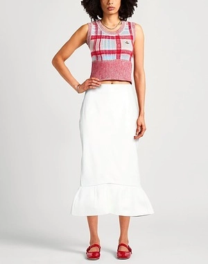 Marni A-line Leather Skirt