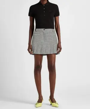 MAXCO. Max&co. Houndstooth Pleated Mini Skirt