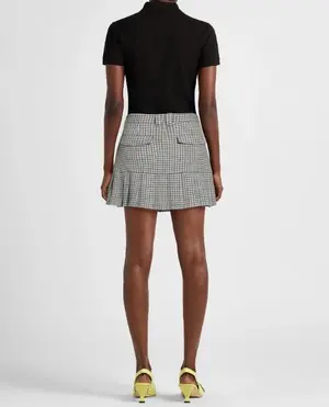 MAXCO. Max&co. Houndstooth Pleated Mini Skirt