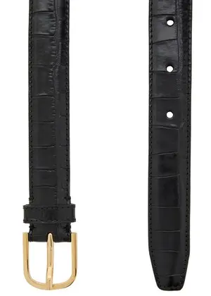 TOTEME Crocodile Pattern Leather Belt