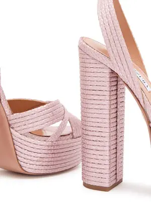 AQUAZZURA Woven High-heeled Sandals