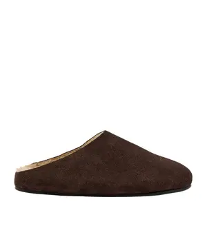 THE ROW Slip-on Slippers - Black