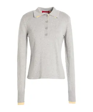 MAXCO. Max&co. Long Sleeve Button Neck Sweater - White