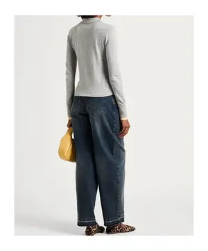 MAXCO. Max&co. Long Sleeve Button Neck Sweater