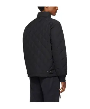 Burberry Quilted Jacket With Stand Collar And Logo Embroidery