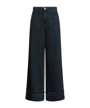 Rag & Bone Plain Colour Wide-leg Jeans - Black