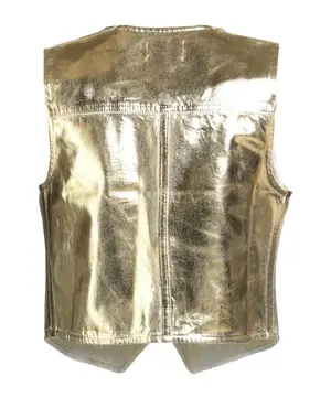 GANNI Metallic Coated Effect Denim Vest