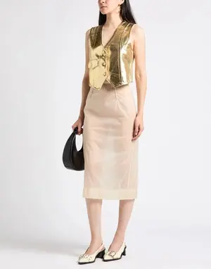 GANNI Metallic Coated Effect Denim Vest